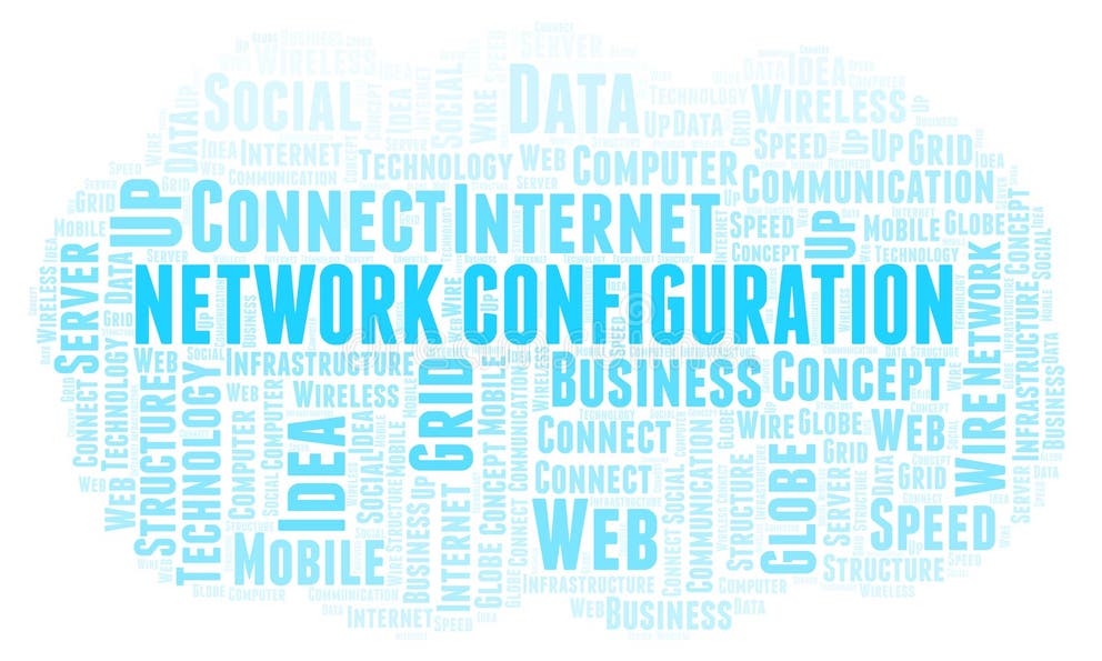 Network Configuration Word Cloud. Stock Illustration - Illustration of ...