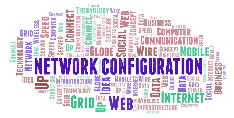 Network Configuration Word Cloud. Stock Illustration - Illustration of ...