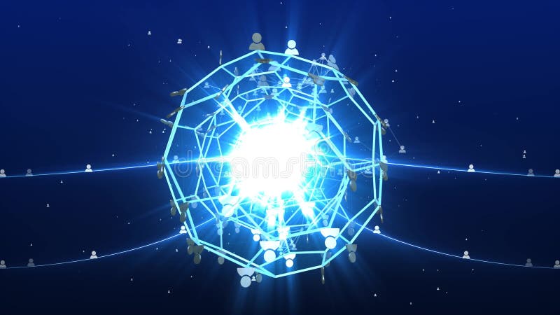 Network Connect People with Light and Blue Stock Footage - Video of ...