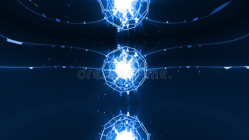 Network Connect People with Light and Blue Stock Footage - Video of ...