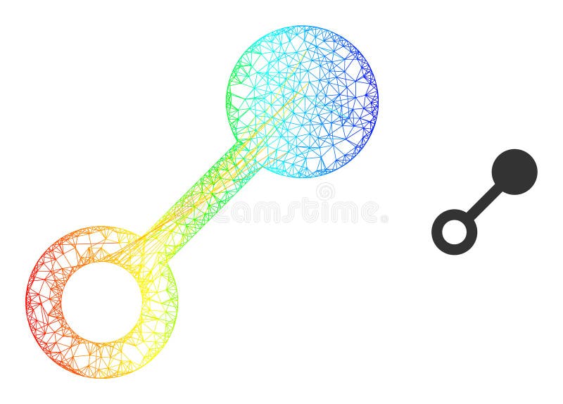 Network Connect Web Mesh Icon with Spectrum Gradient Stock Vector ...