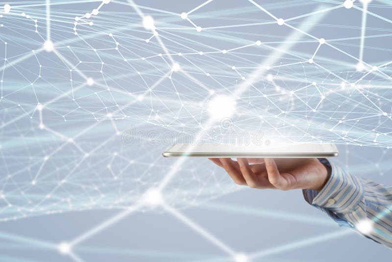 Network of Connected Devices Stock Image - Image of business ...