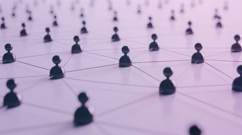 Network of Connected Figures. AI Generated Stock Illustration ...