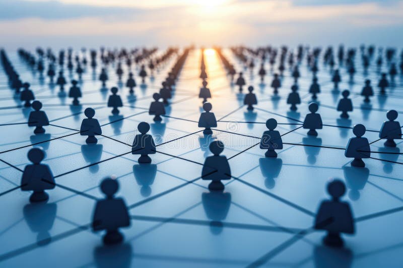 Global Network Connection: People Interconnected Stock Illustration ...