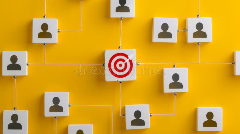 A Target Amidst Social Connections. AI Generated Stock Photo - Image of ...