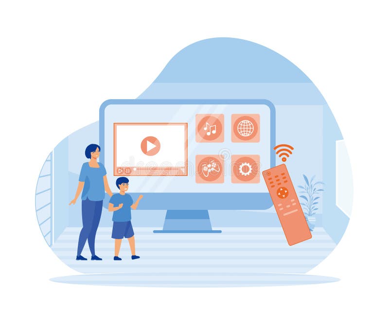 Network Connected Interactive Device. Internet TV, Broadcasting Media ...