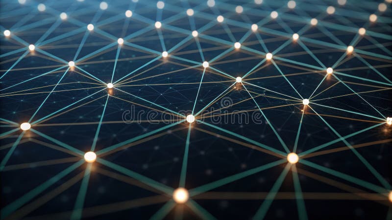 Network of Connected Lines Representing a Hyperconnected Digital World ...