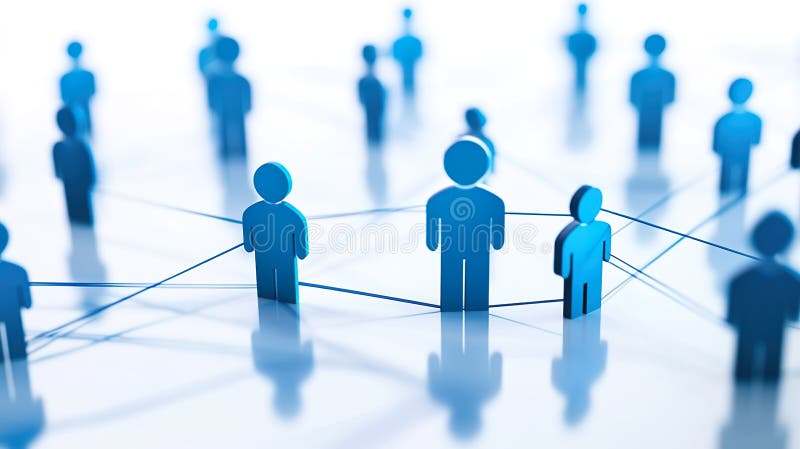 Network of Connected People in Abstract Communication System Stock ...