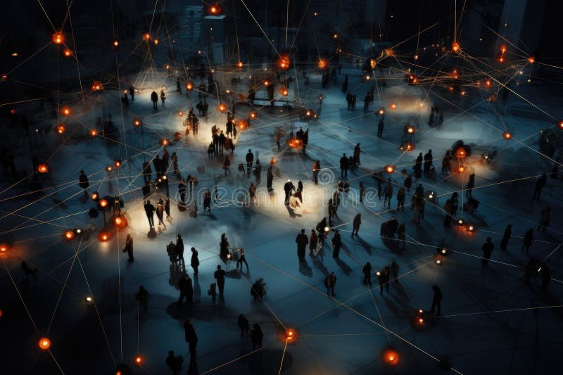 Network of Connected People with a Large Group of People. Generative AI ... Network of Connected People with a Large Group of People. Generative AI ...