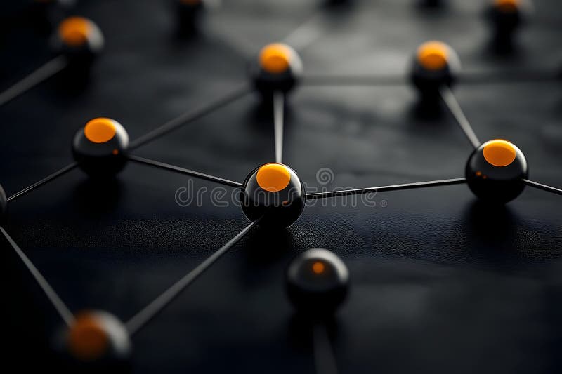 AI-Generated Network Visualization Stock Illustration - Illustration of ...