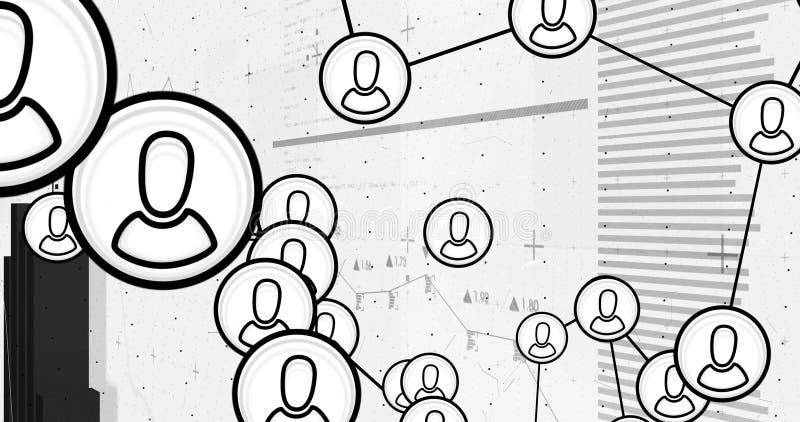 Network Of Connected User Icons And Data Processing Image Over Graphs
