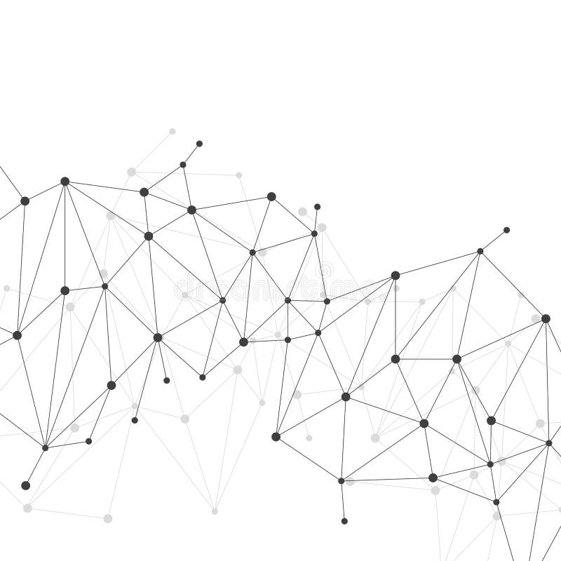 Network Connecting Dot Polygon Background. Stock Illustration ...