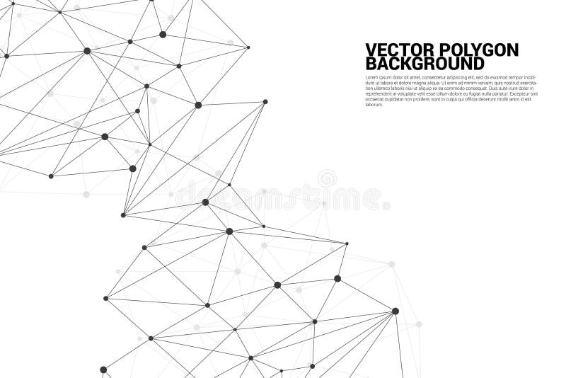 Network Connecting Dot Polygon Background. Stock Illustration ...