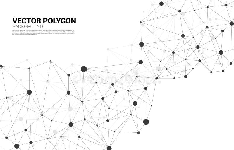 Network Connecting Dot Polygon Background. Concept of Network Business ...