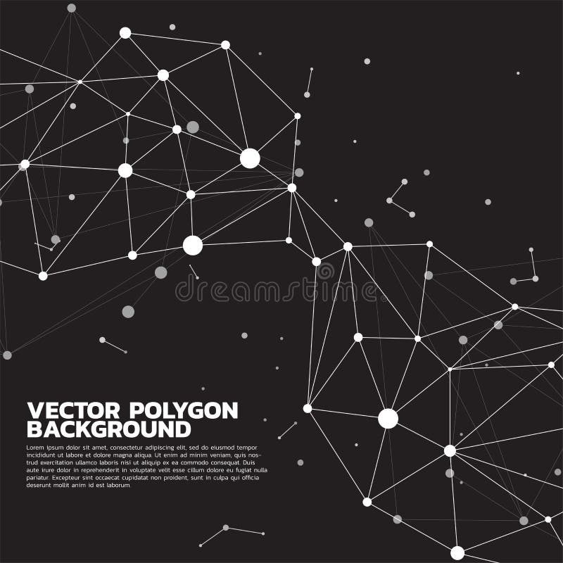Network Connecting Dot Polygon Background Stock Illustration ...