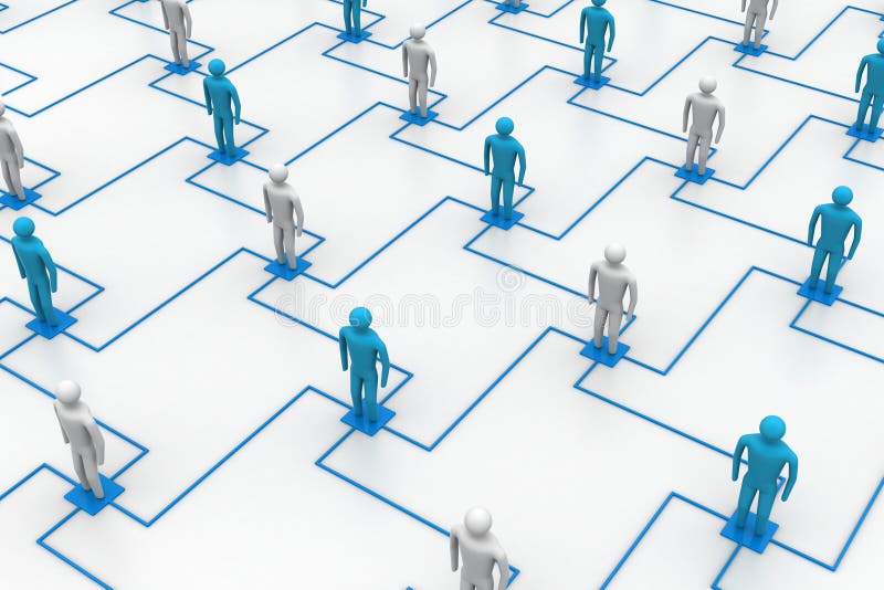 Network, connecting people stock illustration. Illustration of ...