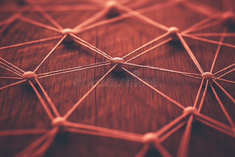 Network Connecting Points with Lines Symbolizing Communication and ...