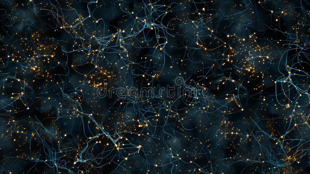Network Connection Abstract Background: Dots, Lines, Data Nodes ...