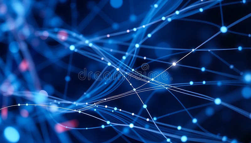 Network Connection Abstract Technology Data Flow Digital Communication