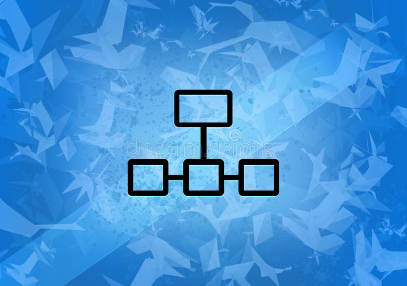 Network Connection Aesthetic Abstract Icon on Blue Background Stock ...