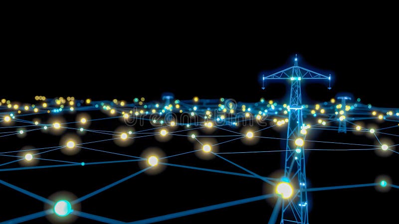 Network Connection and Communication Technology Background 3D Rendering ...