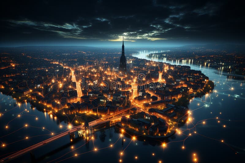 Network Connection Concept,internet Everywhere Stock Illustration ...