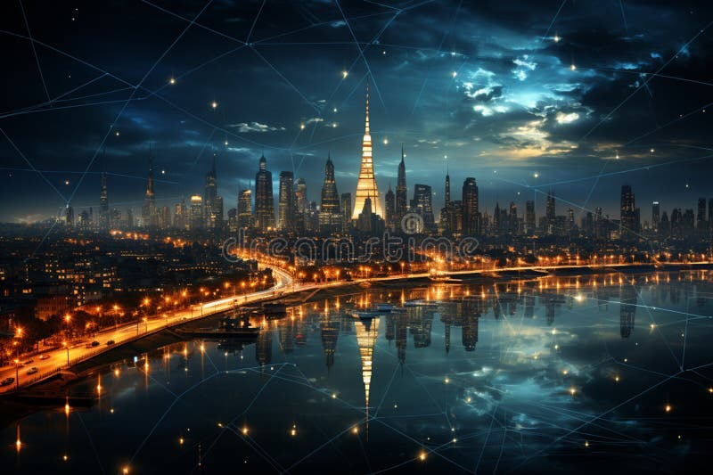 Network Connection Concept,internet Everywhere Stock Illustration ...