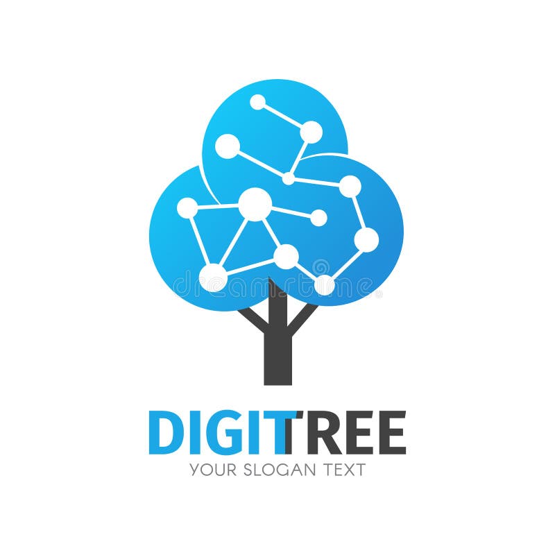 Digital Tree Knowledge Logo Stock Illustrations – 228 Digital Tree ...