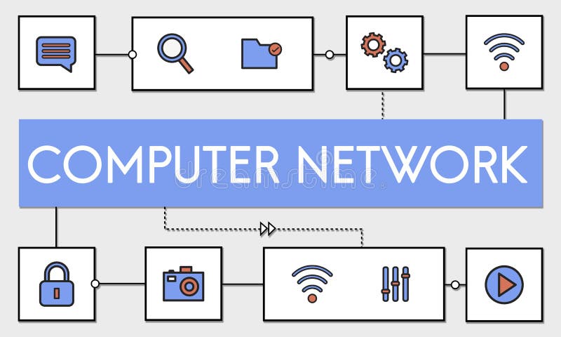 Network Connection Data Internet Technology Concept Stock Illustration ...