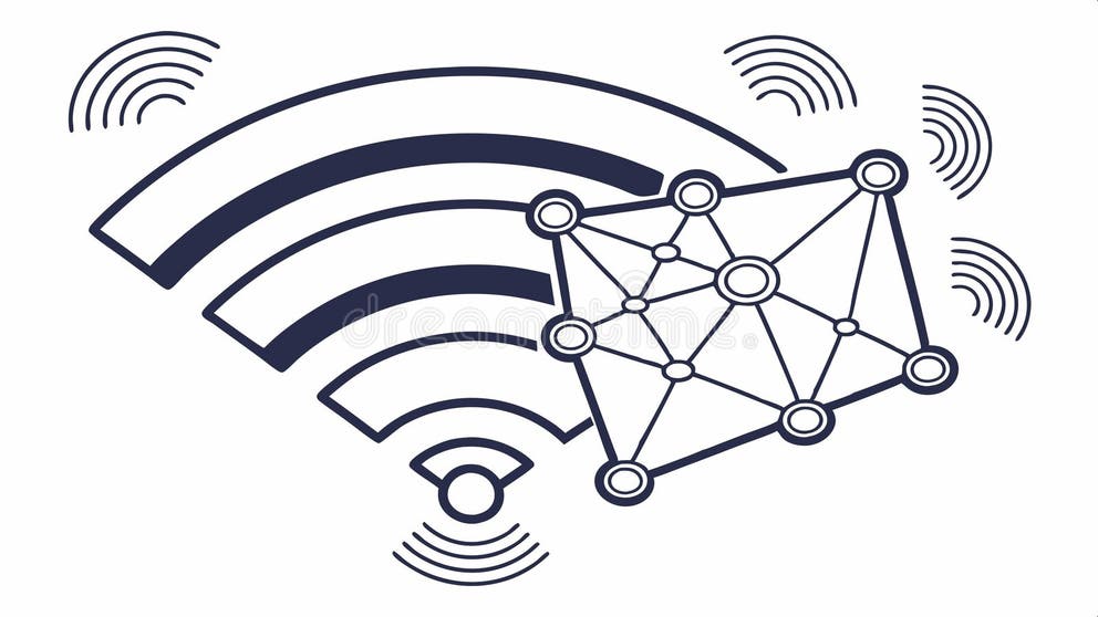 Network Connection, Data Nodes and Digital Infrastructure Vector Design ...