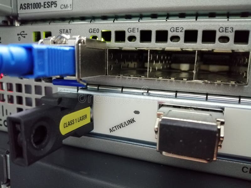 Network Connection Device Fiber Wire Stock Image - Image of speed ...