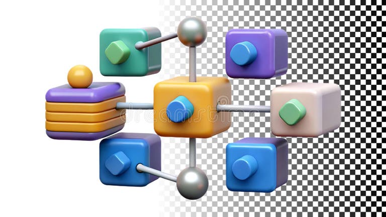 Network Connection Diagram, Flowchart Structure, Data System Technology ...