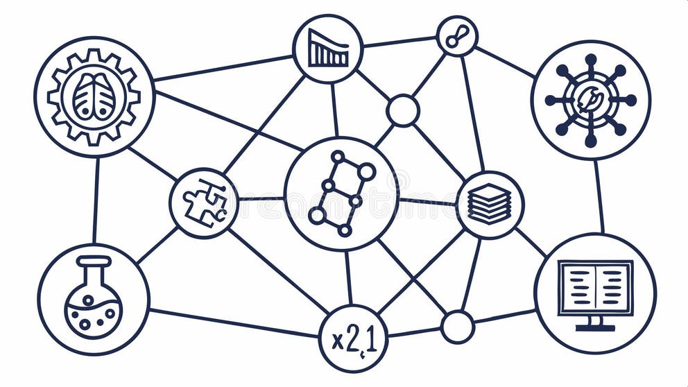 Network Connection Diagram, Technology and Digital Connectivity Vector ...