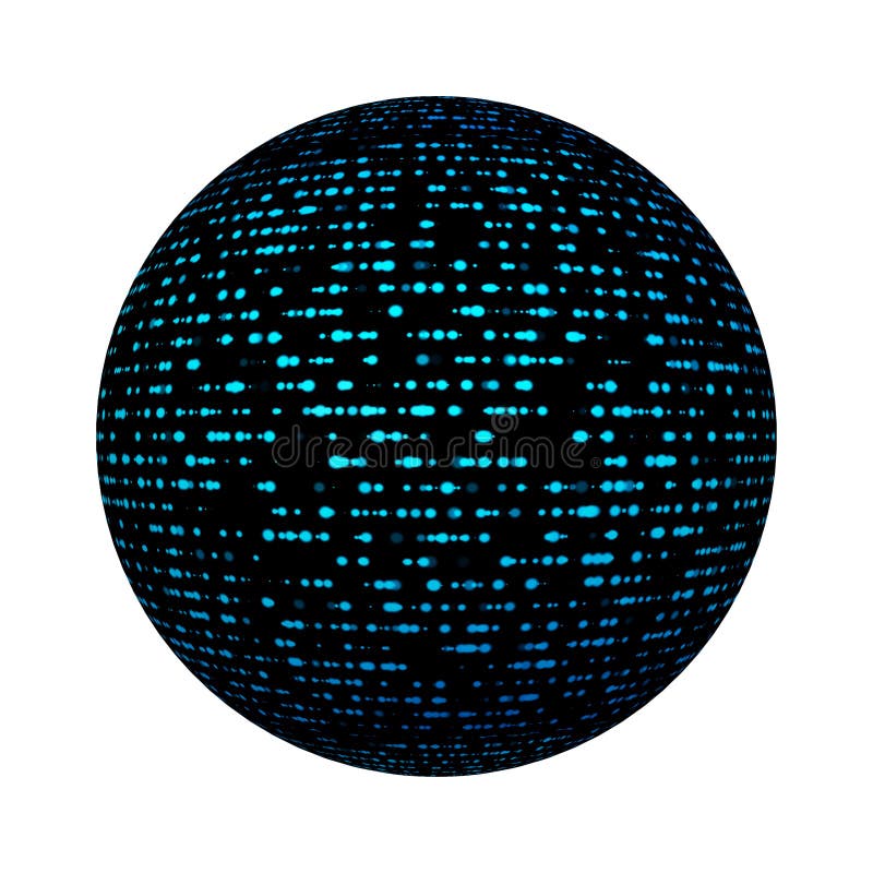 Network Connection Dots for Digital Computer Technology Concept on Ball ...