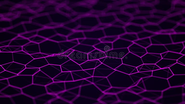 Network Connection Dots And Lines Technology Background Plexus Big Data Background 3d