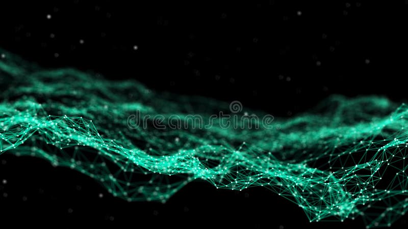 Network Connection Dots and Lines. Technology Background. Plexus. Big Data Background. Green. 3d ...