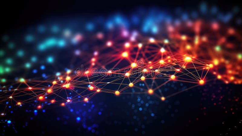 Network Connection Fiber Optic , Abstract Futuristic Network Lines ...