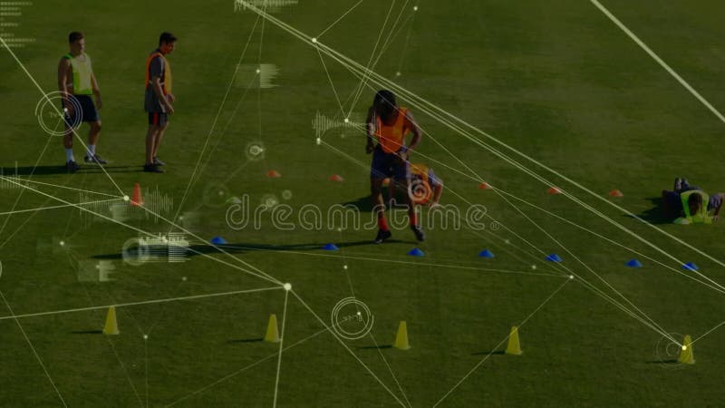 Network Connection with Football Team Training Stock Video - Video of ...