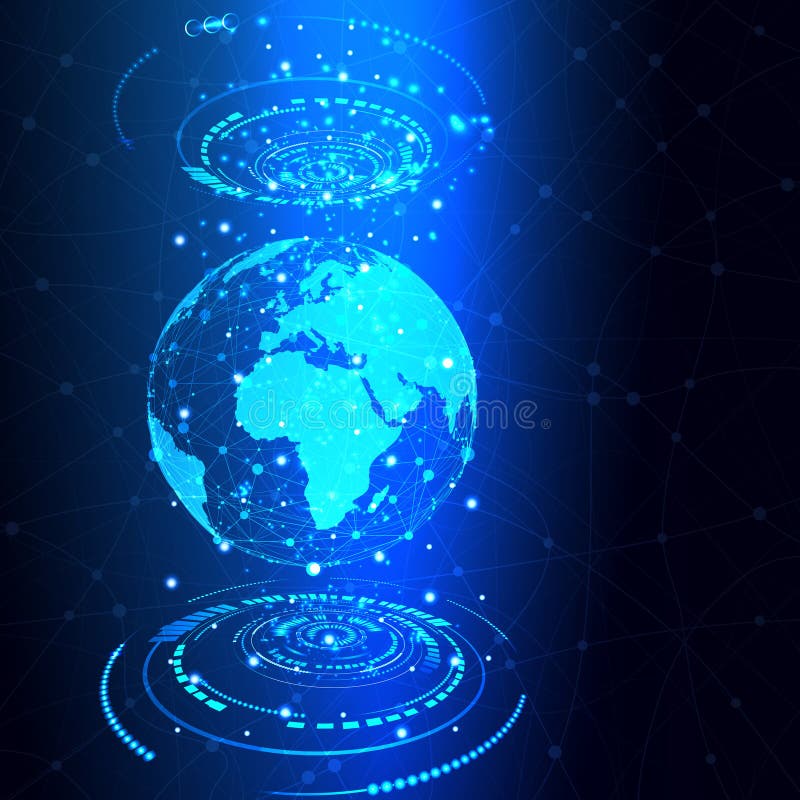Network Connection, Globe Connection, Technology Sphere, Concept Future ...