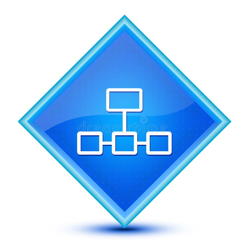 Network Connection Icon Isolated on Special Blue Diamond Button ...