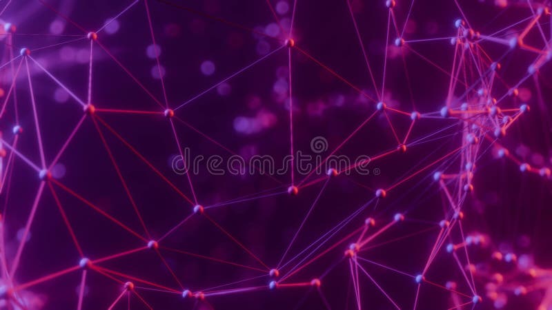 Network Connection of Lines and Points Loop Animation. Stock Footage ...