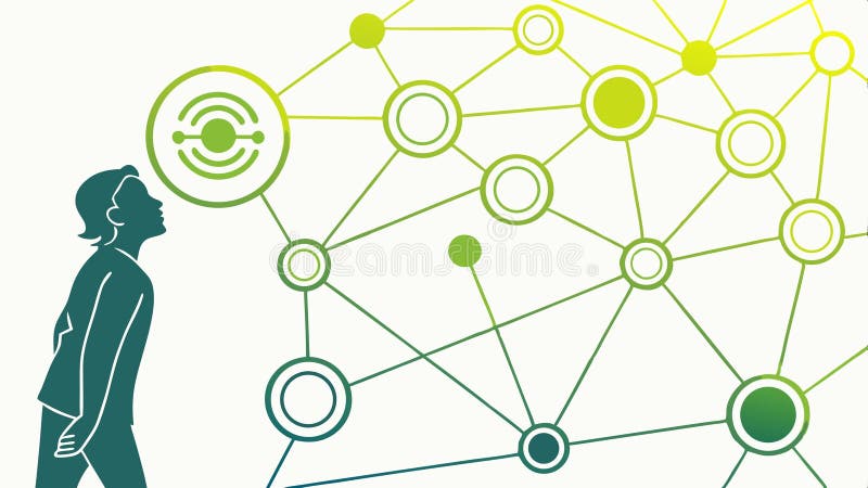 Network Connection Nodes, Technology and Social Link Vector Design ...