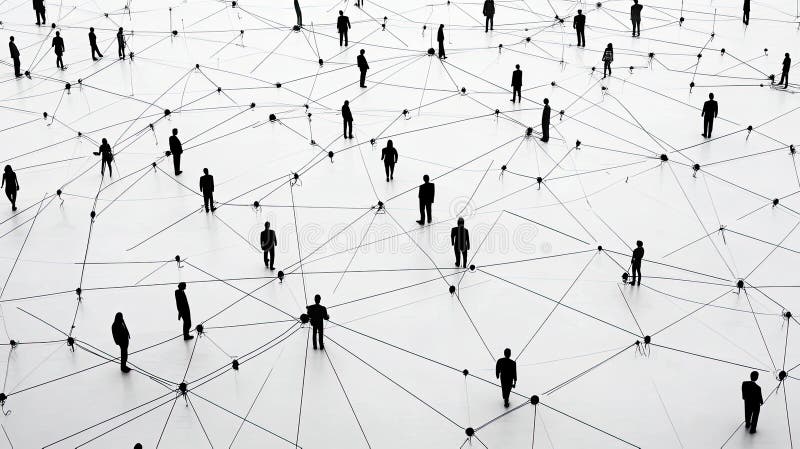 Network Connection People Global Communication Stock Illustration ...