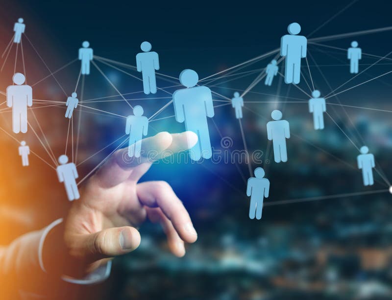 Network Connection with People Linked Each Other - Business and Stock ...
