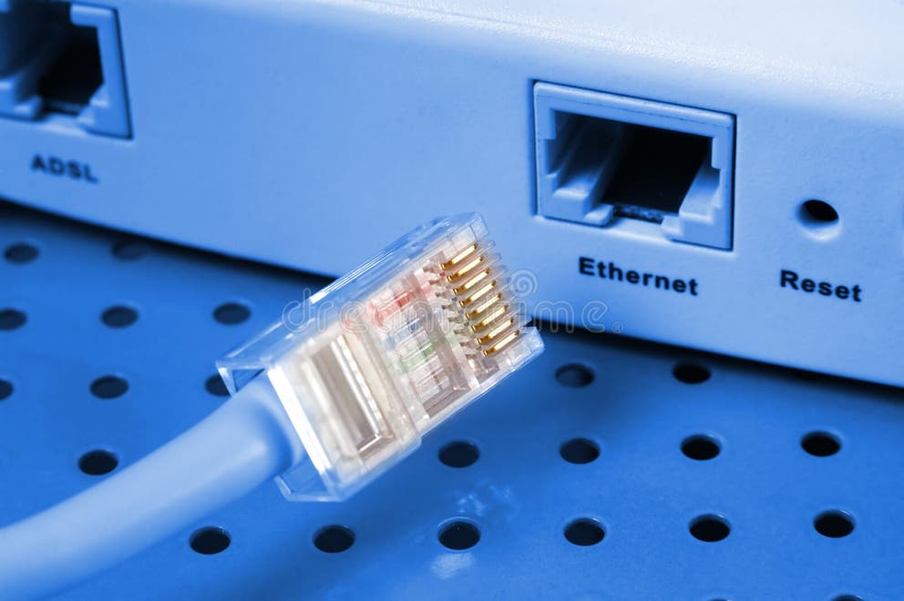 Network Connection Plug RJ-45 Stock Photo - Image of connector, office ...