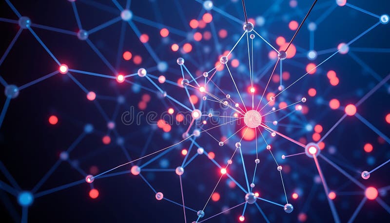 Network Connection Points, Data Nodes, Abstract Technology, Digital, Stock Photo, Generative AI ...