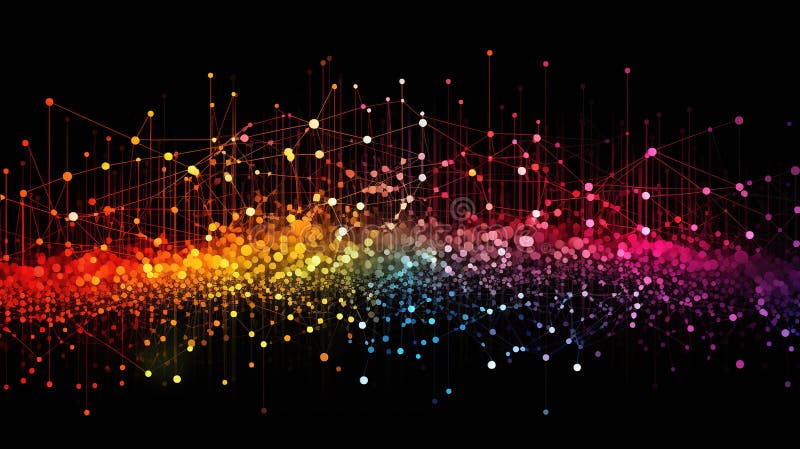 Network Connection Points with a Lot of Different Colors, Ai Generated ...