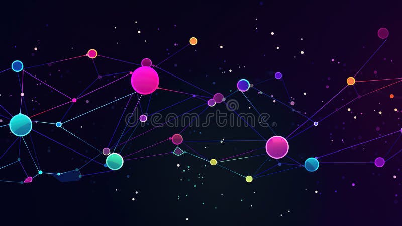 Network Connection Points in a Modern Office Design Artwork, Ai ...