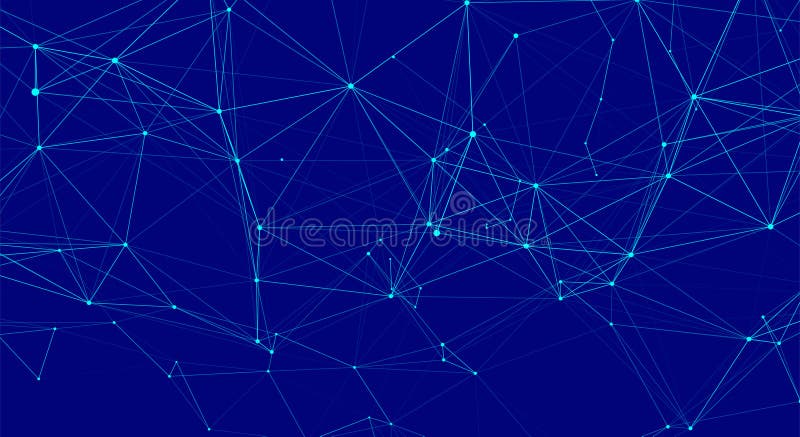 Abstract Technology Background. Abstract Digital Illustration on Black Background. Vector ...