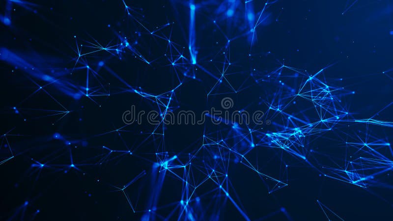 Abstract Technology Background. Abstract Digital Illustration on Black Background. Vector ...